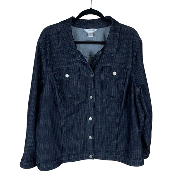 CJ Banks | Jackets & Coats | Womens Cj Banks Rainbow Pinstripe Long ...